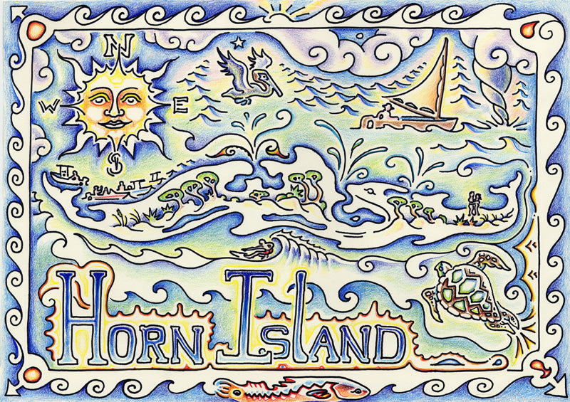 Map of Horn Island – Christopher Inglis Stebly Art
